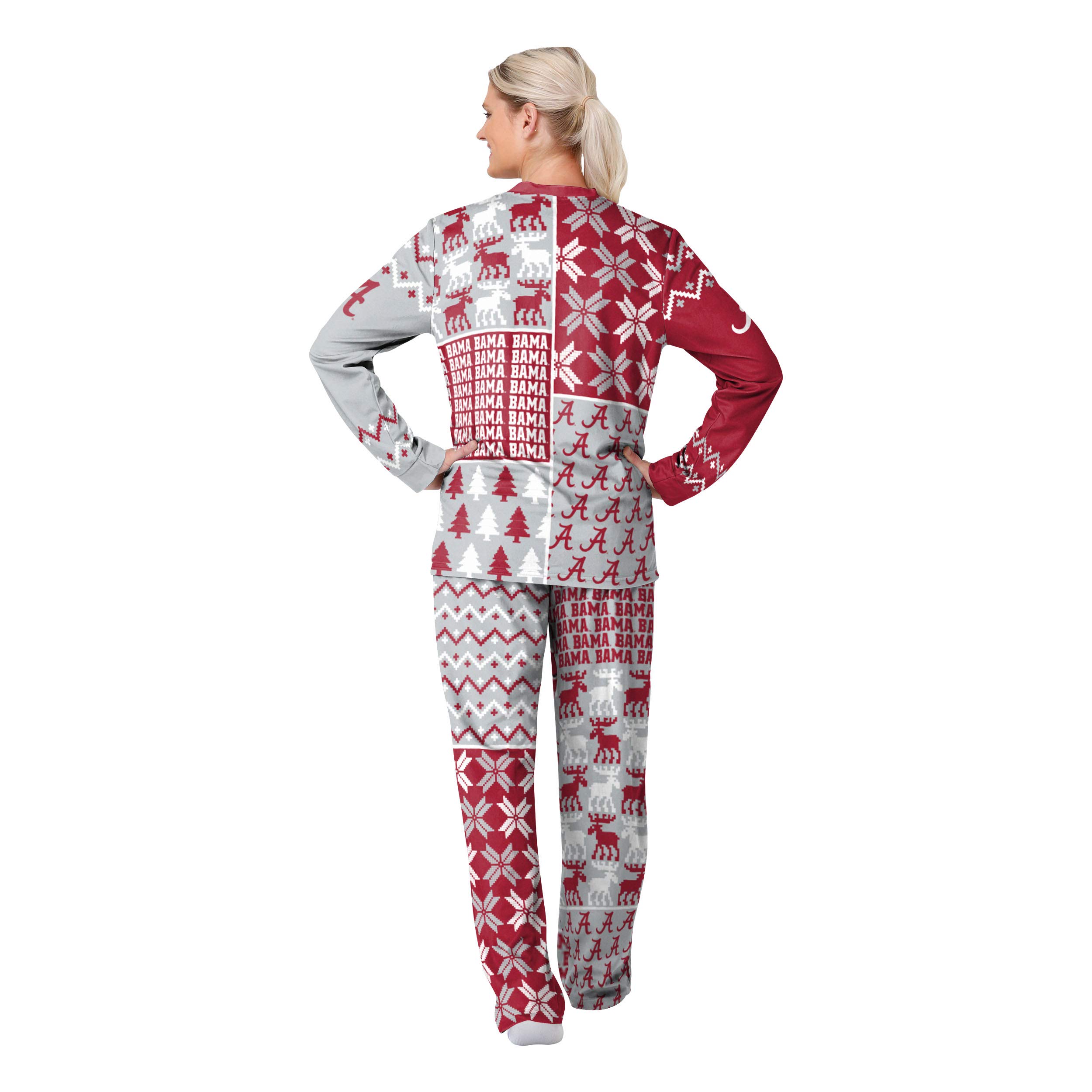 Clemson Tigers NCAA Busy Block Family Holiday Pajamas - Womens - L