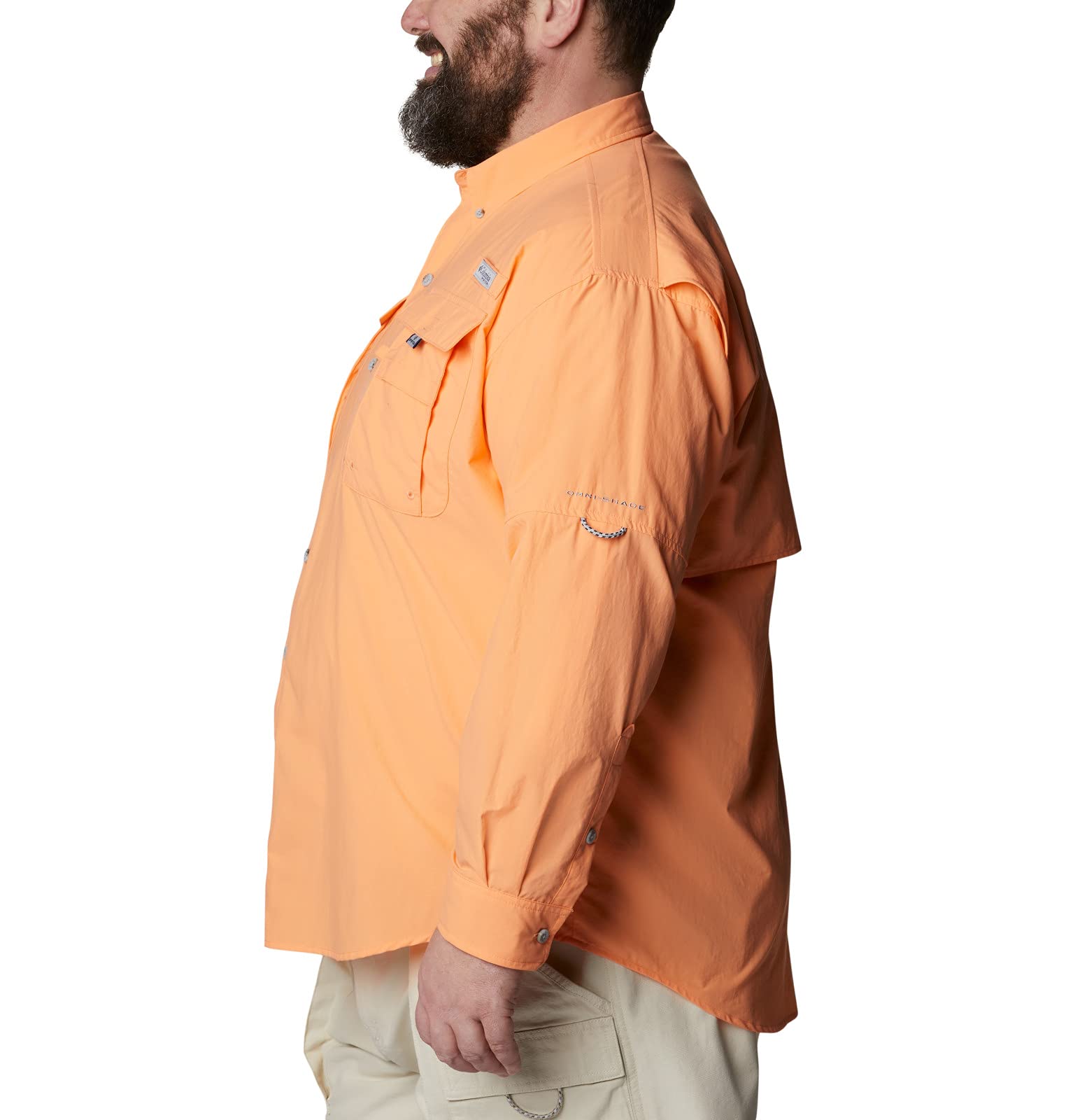 Columbia Men's Bahama II Long Sleeve Shirt, Bright Nectar, Medium