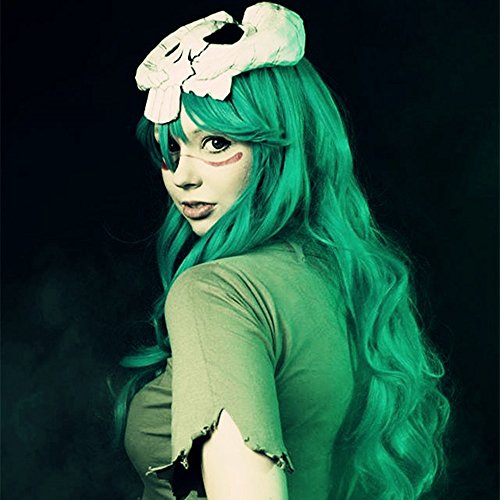 Bopocoko Green Wig Long Green Wigs for Women St Patricks Day Green Wig with Bangs Curly Wavy Soft Synthetic Green Wig BU036D