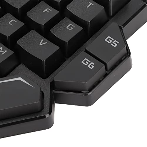 One Handed Keyboard, One Handed Gaming Keyboard Plug and Play Programmable Keys RGB Backlit Ergonomic Design for Home for Dorm for Game