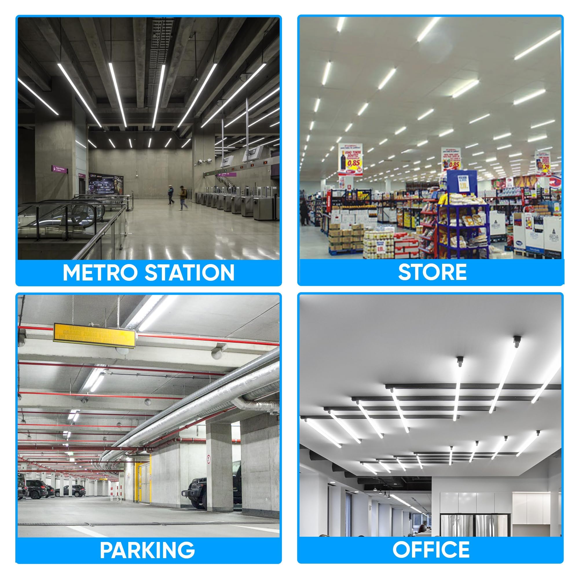 LEDMyplace 20W 4Ft LED Tube Light Bulb, Double Ended Ballast Compatible, Frosted Lens, 5000K Daylight White, 60W Replacement, for Office, Warehouse, Supermarket, Parking, Pack of 4