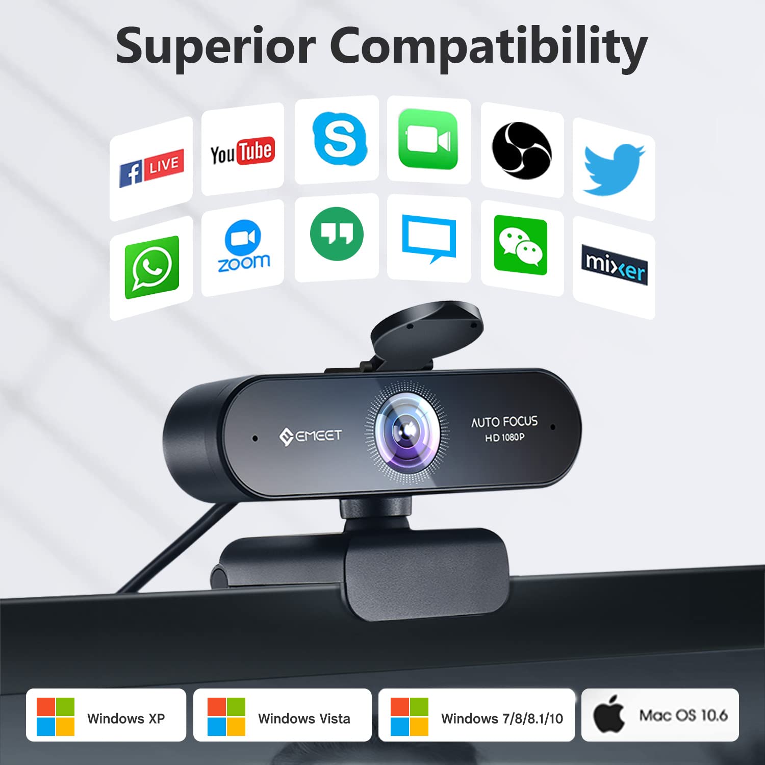 EMEET 960 Webcam + Nova Webcam
