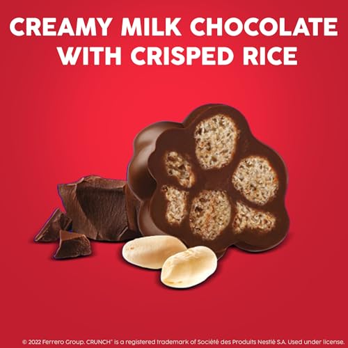 CRUNCH Buncha CRUNCH, Bulk 12 Pack, Milk Chocolate and Crisped Rice, Movie Theater Candy Box, 3.2 oz Each
