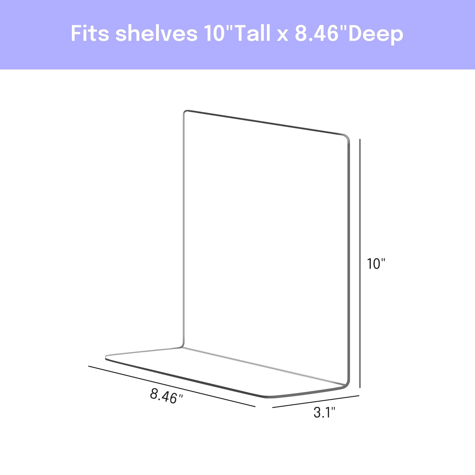 Jogori Shelf Dividers for Closet Organization: Durable Clear Acrylic Divider Organizer for Shelves - Vertical Adjustable Shelving Separators for Clothing Purse