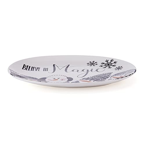 Fitz and Floyd Snow Days Snowman Serving Platter, 16 Inch, Multicolored