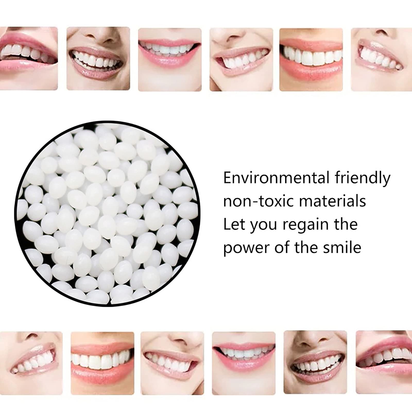 Face Toning Belts Kit Teeth Denture FalseTeeth And Solid Temporary Glue Adhesive Tooth Gaps Beauty Tools Skin Spatula