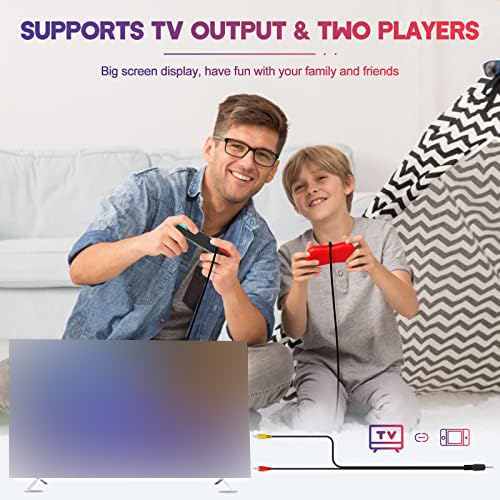 Murcycle 3D Rocker Retro Handheld Game Console with 500 Classic FC Games, 3.0 inches Screen Portable 800mAh Battery Rechargeable Video, Support TV & Two Players Present for Kids & Adults (Black)
