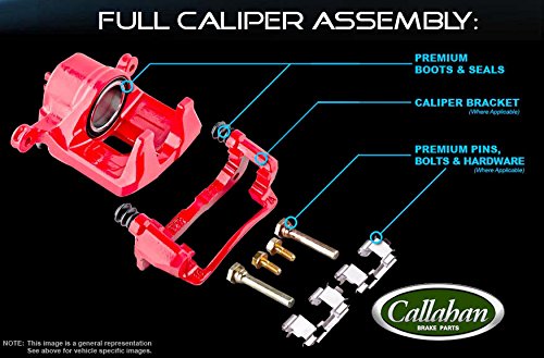 Callahan Semi-Loaded OE Replacement Front and Rear Brake Calipers Set [For 2000 2001 2002 2003 2004 Ford Excursion F-250 F-350 Super Duty]