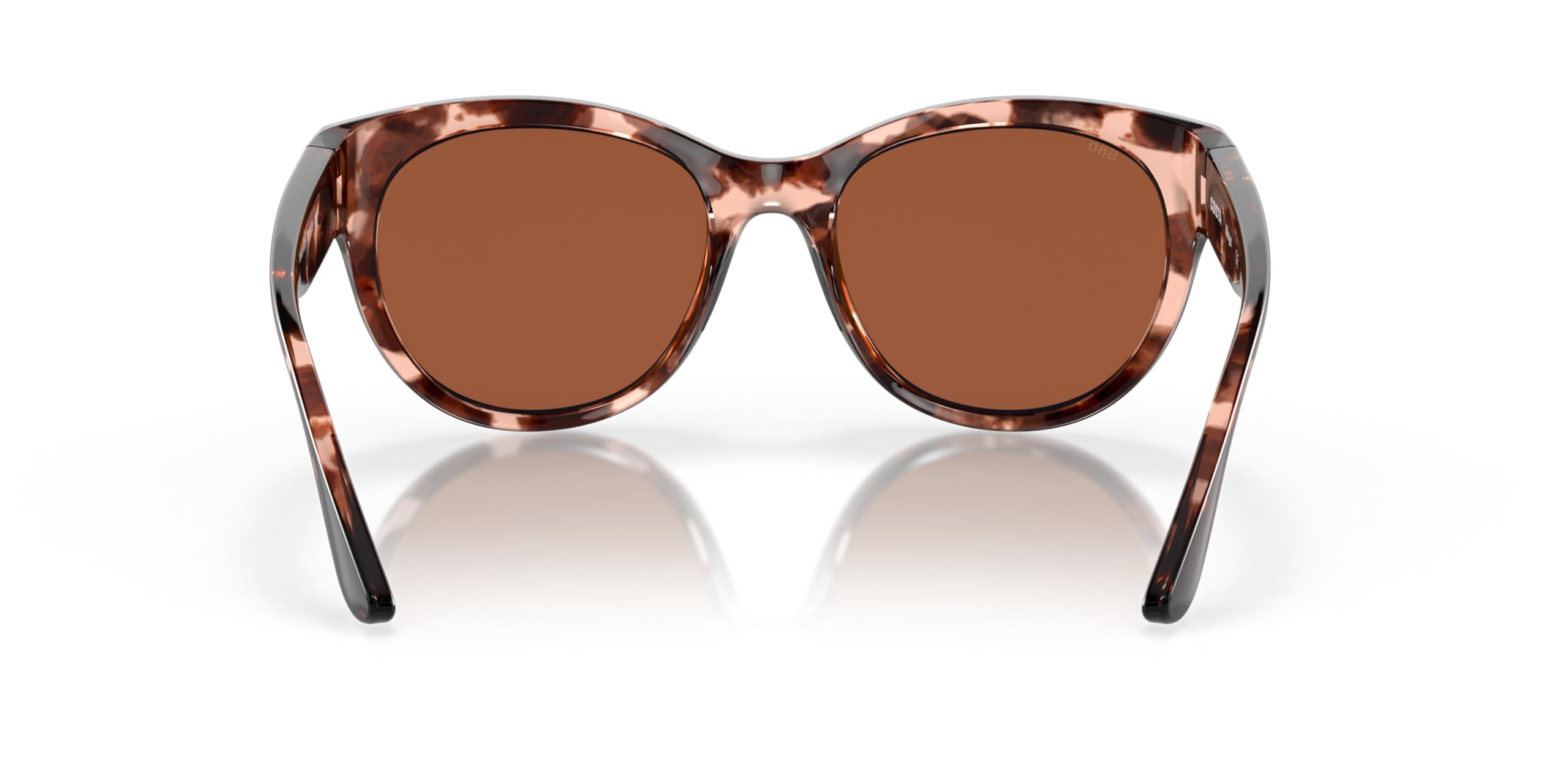 Costa Del Mar Woman Sunglasses Shiny Coral Tortoise Frame, Green Mirror Lenses, 55MM