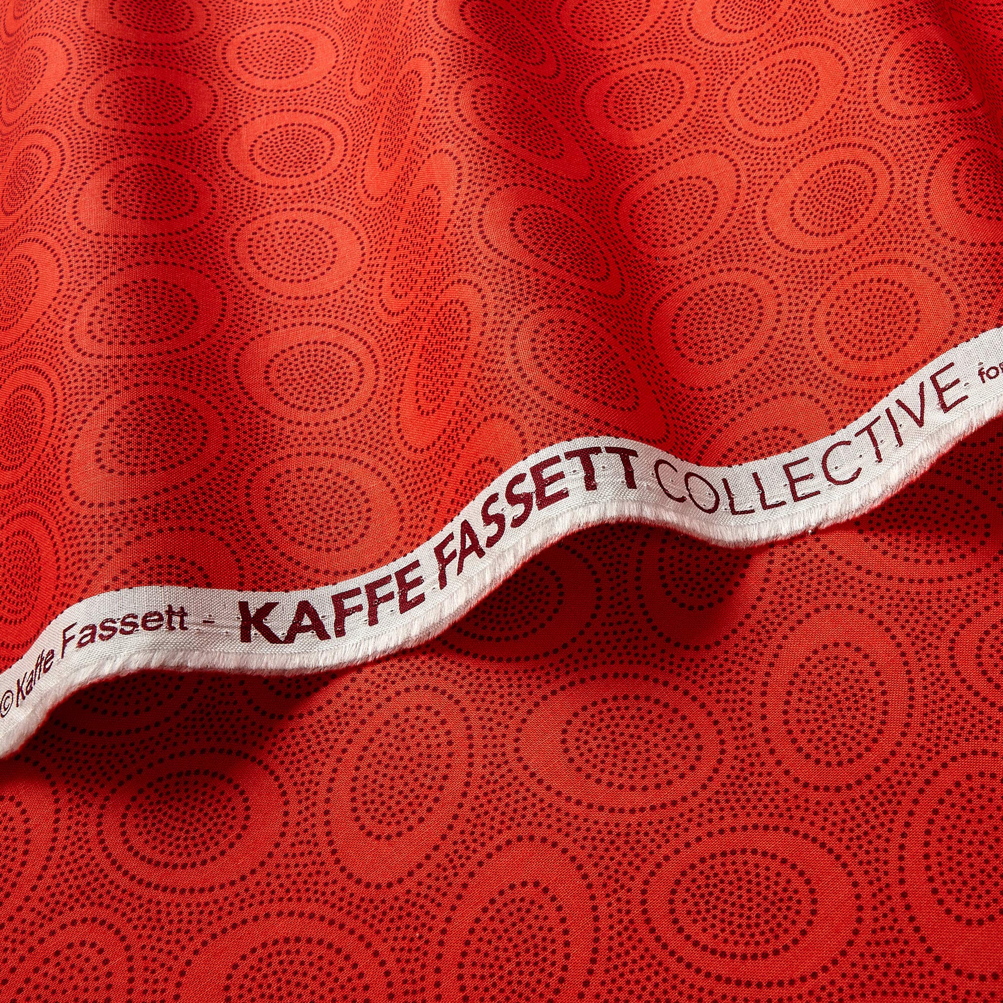 Kaffe Fassett Collective Aboriginal Dot Orange, Fabric by the Yard