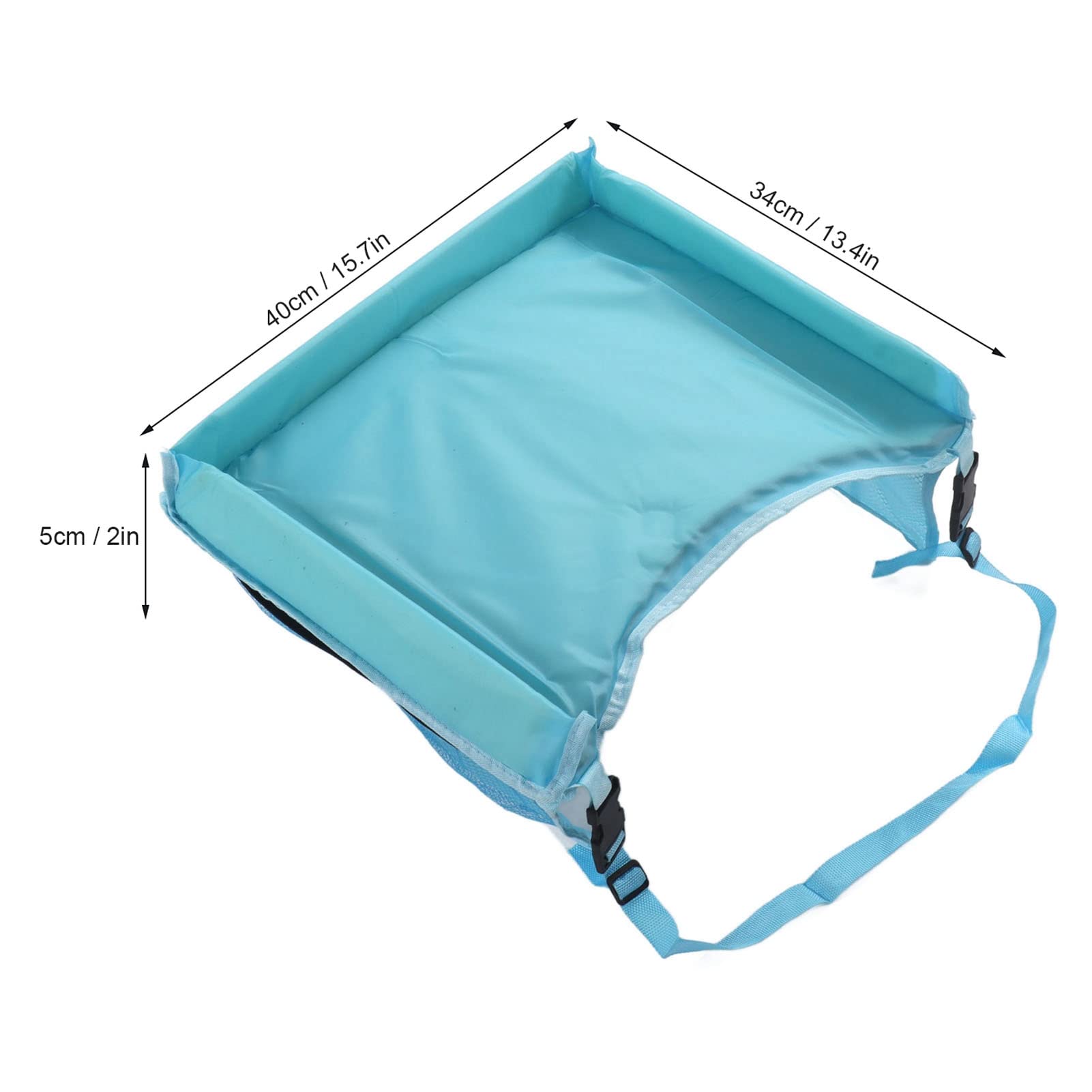 Foldable Kids Travel Car Table Tray Waterproof Toddler Lap Desk for Baby Carriages Lap Desk Accessory Sky Blue