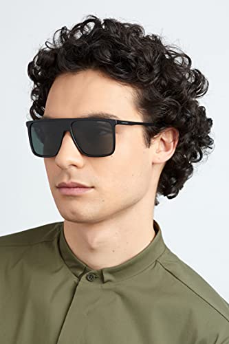 Carrera 172/S Sunglasses CA172S-0003-QT-5814 - Matte Black Frame, Green Lenses, Lens Diameter