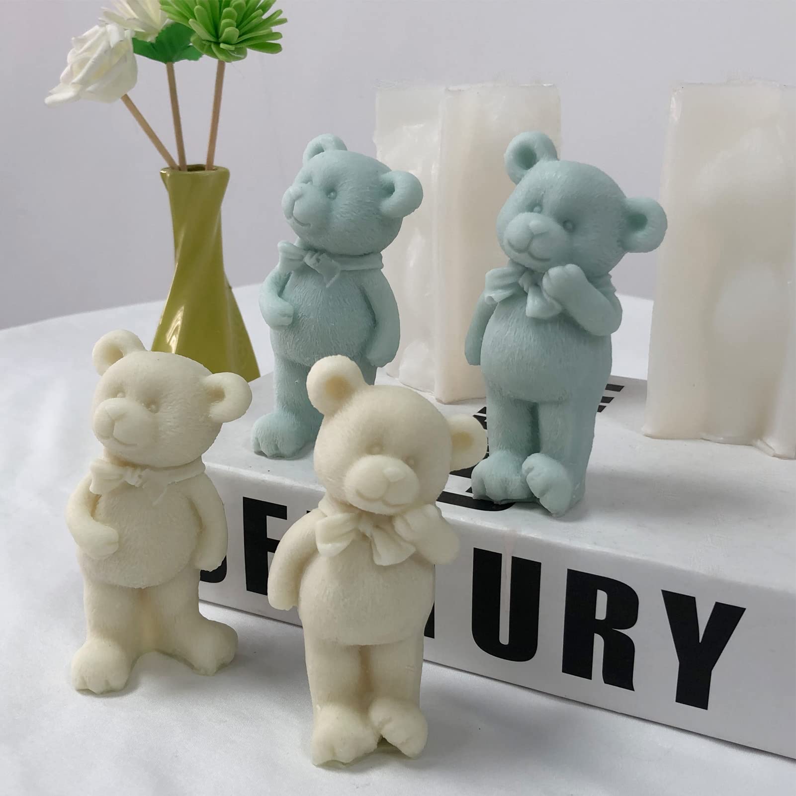 Candle Molds,Resin Molds 3D Silicone Mold for Candle Making Molds Candle Making Kits Moulds for Soaps Wax Clay Plaster Silicone Candles Resin Mould for Art Crafts and Festival Decoration (Color : Bea