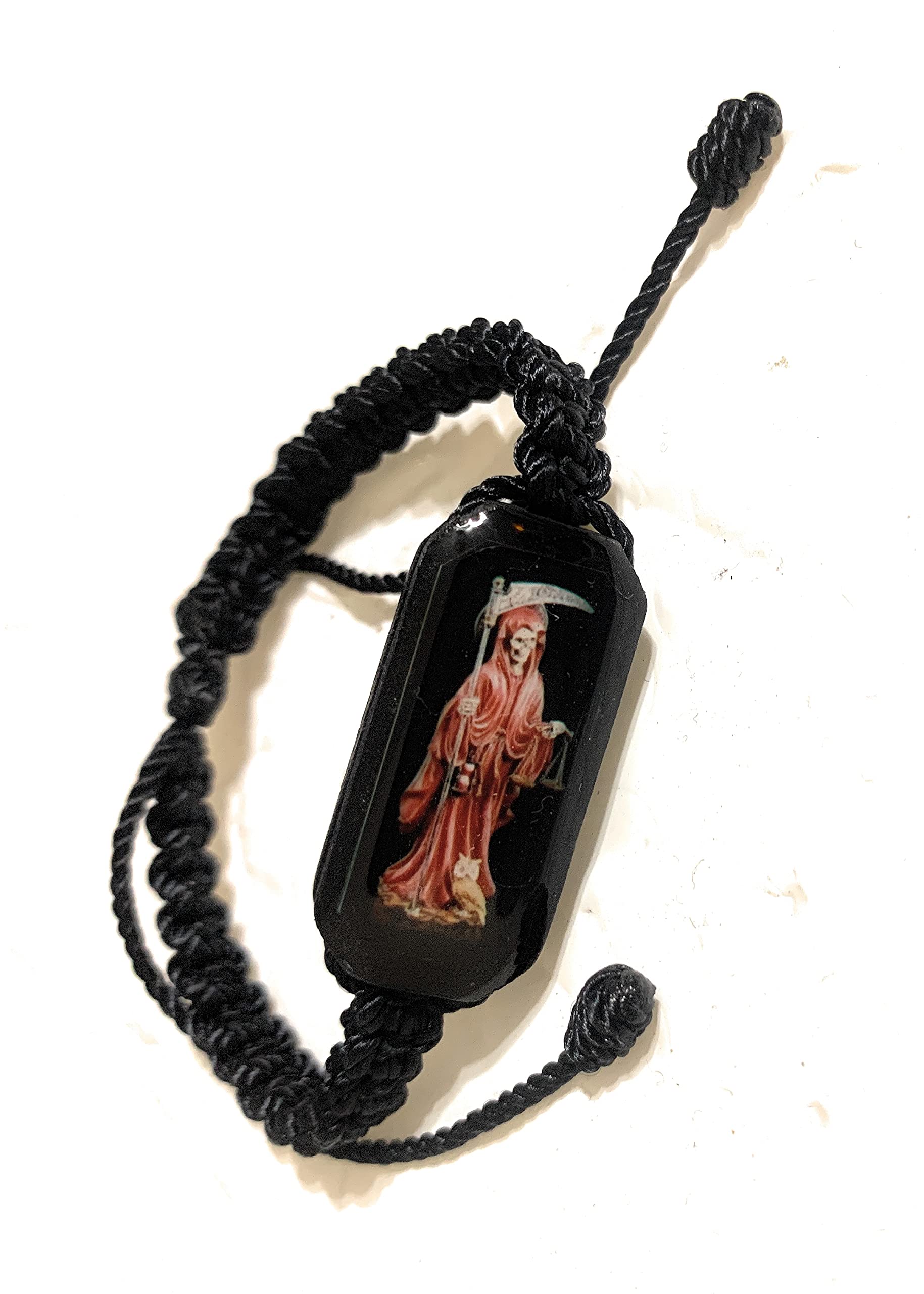 Chavarrieta Black Thread Bracelet Pulsera Roja de hilo de la Santa Muerte