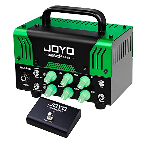 JOYO Badass Bass Mini Amp Head 50 Watt Preamp Hybrid Tube Power Amplifier (No Sound, Requires Extra Speaker & Headphone)