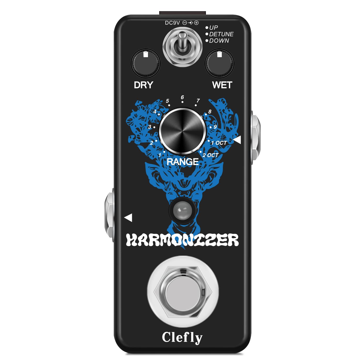 Clefly Guitar Harmonizer Pedal Digital Octave Effect Pedal Harmony Pitch Shifter Detune For Electric Guitar Bass Mini Size True Bypass