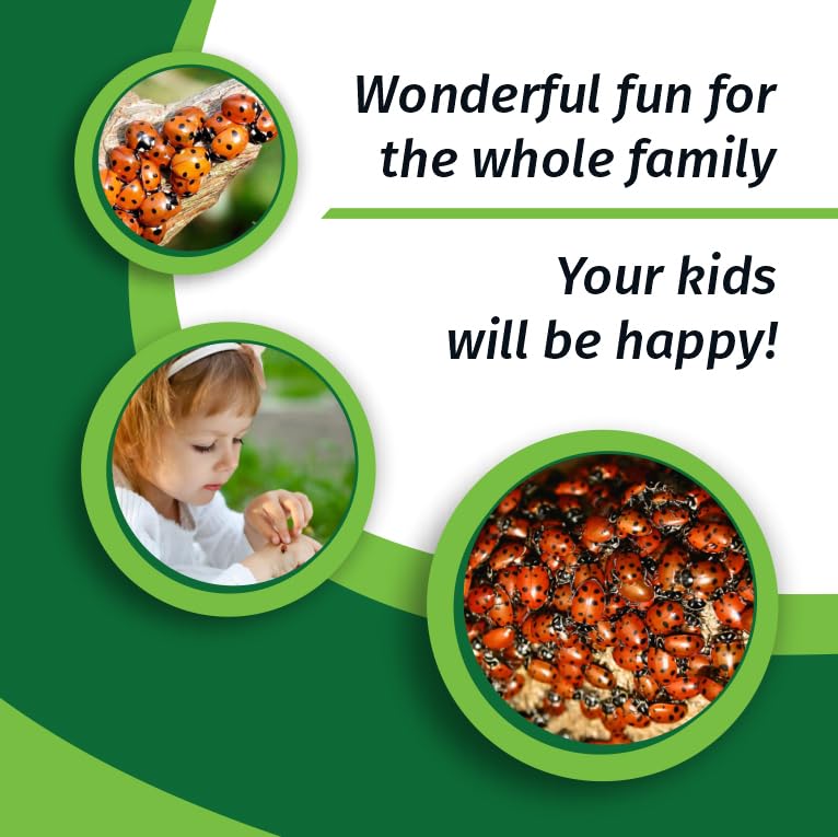 NaturesArt 1500 Live Ladybugs - Good Bugs for Garden - Ladybug Guaranteed Live Delivery* - Plastic Box, Container, Case.