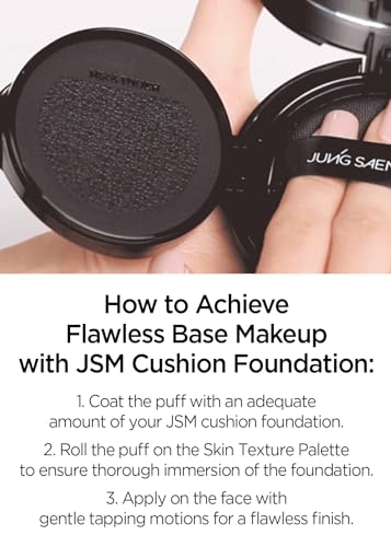 JUNG SAEM MOOL Cushion Puff Natural Cover Puff for Smooth Fitting with The Round Shape 2.1 Inch