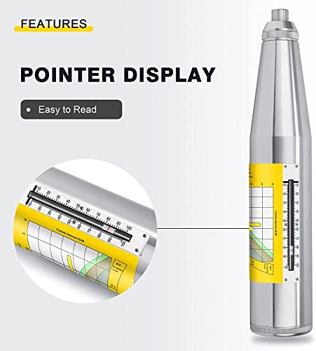 CGOLDENWALL Concrete Rebound Hammer Tester Resiliometer Test Meter Tool within The scope of 1450.38psi-8702.26psi (10-60Mpa) ZC3-A with English Label and Calibration Certificated (Old or New Panel)