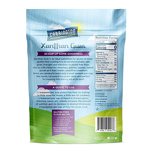 Carrington Farms- Xanthan Gum - Non-GMO - Zero Calories - Vegan - Gluten Free - 5oz.