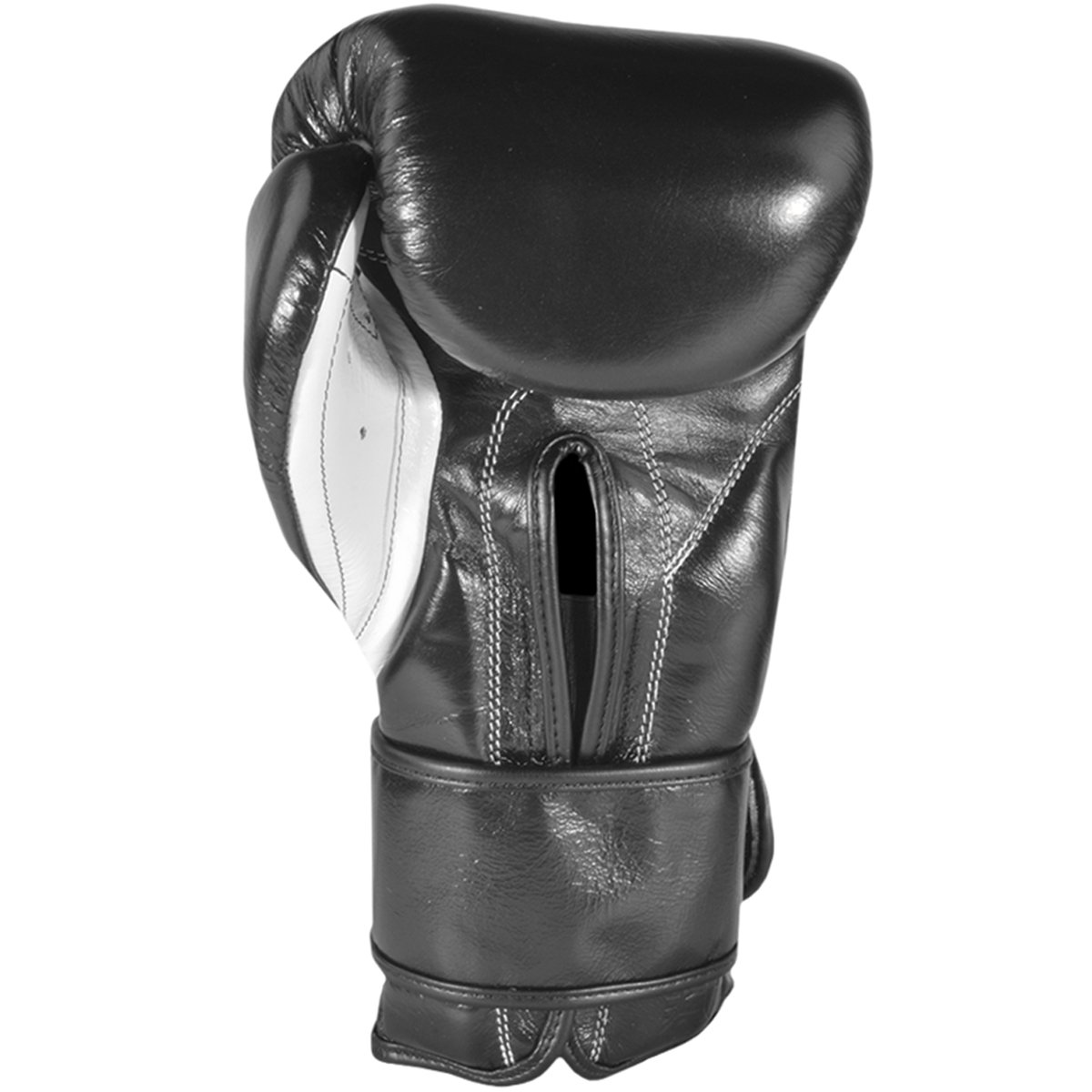 Cleto Reyes Hook and Loop Leather Training Boxing Gloves - 18 oz - Black