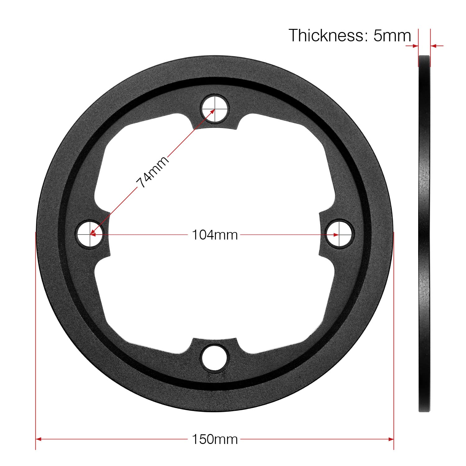 COGSTER Alloy Chainring Guard, BCD 104mm, Aluminum Bash ring for 32T, Mountain Bike Chainring Protector Cover