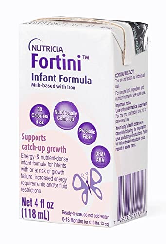 Nutricia Fortini Infant Formula - Milk-Based, Energy-and Nutrient-dense Baby Formula with Iron - 4 Fl Oz Carton (Case of 30)