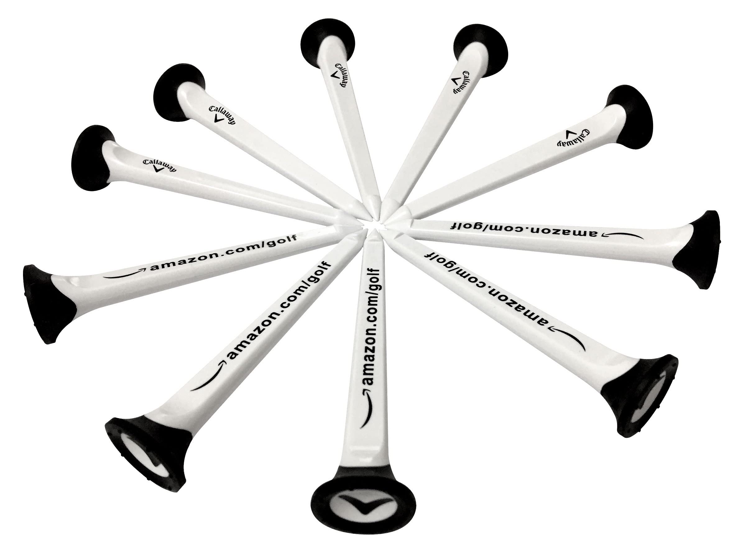 Callaway Par-Tee Plastic Golf Tees, 10 Pack,White
