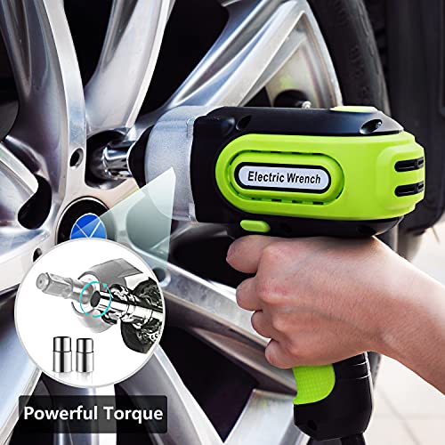 E-HEELP Electric Car Jack Kit 5Ton 12V Car Jack Hydraulic (Lifting Range: 6.1-20.86 inch) with Impact Wrench & Inflator for Car SUV Sedan MPV with LCD & Tire Pressure Display