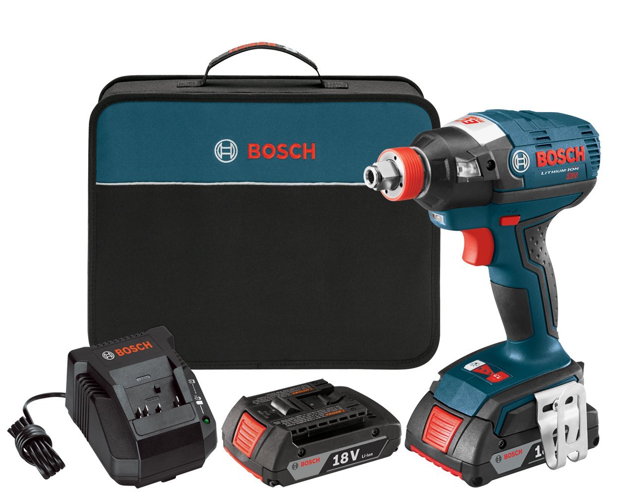 Bosch IDH182-02-RT 18V Cordless Lithium-Ion Brushless Socket Ready Impact Driver Kit with Soft Case (Renewed)