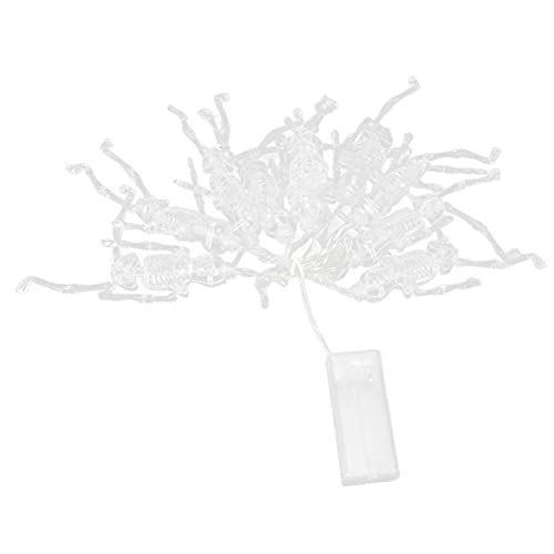 SALUTUY Decorative Lights, Warm Light LED String Light Skeleton Cute and Scary Unique Plastic Decorative String Lamp for Homes Gardens, Courtyards