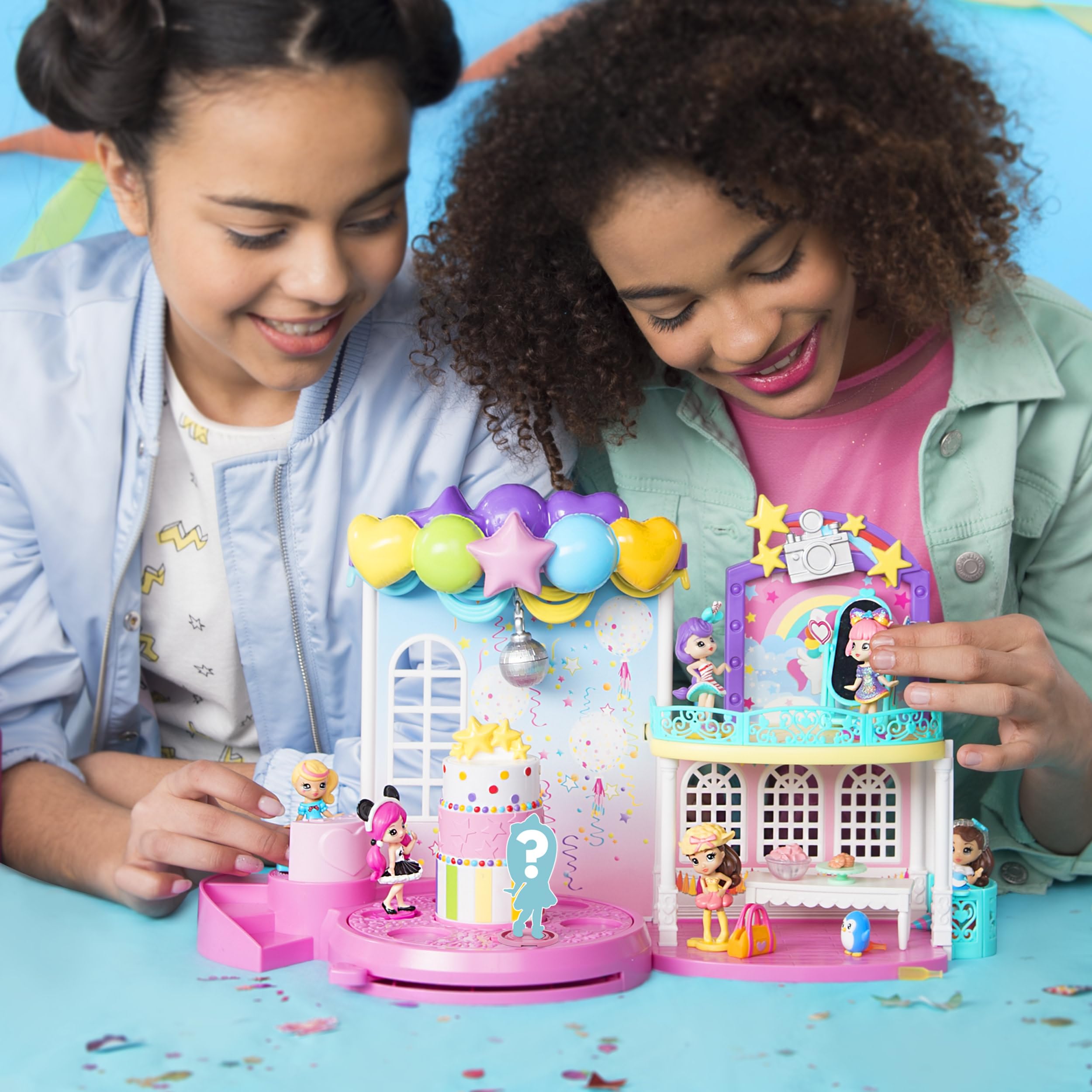 Party Popteenies - Poptastic Party Playset with Confetti, Exclusive Collectible Mini Doll and Accessories, for Ages 4 and Up, Standard
