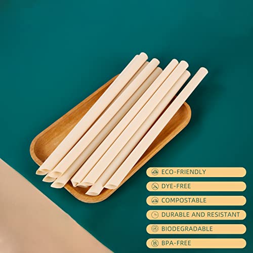 Ecovibe Straws Bamboo Straws Milkshake Straws Bamboo Straws Disposable Compostable Disposable Straw Straws For Hot Drinks Paper Boba Straws Bamboo Straw Drinking Bambo Straws Eco Straws(50 Pcs)