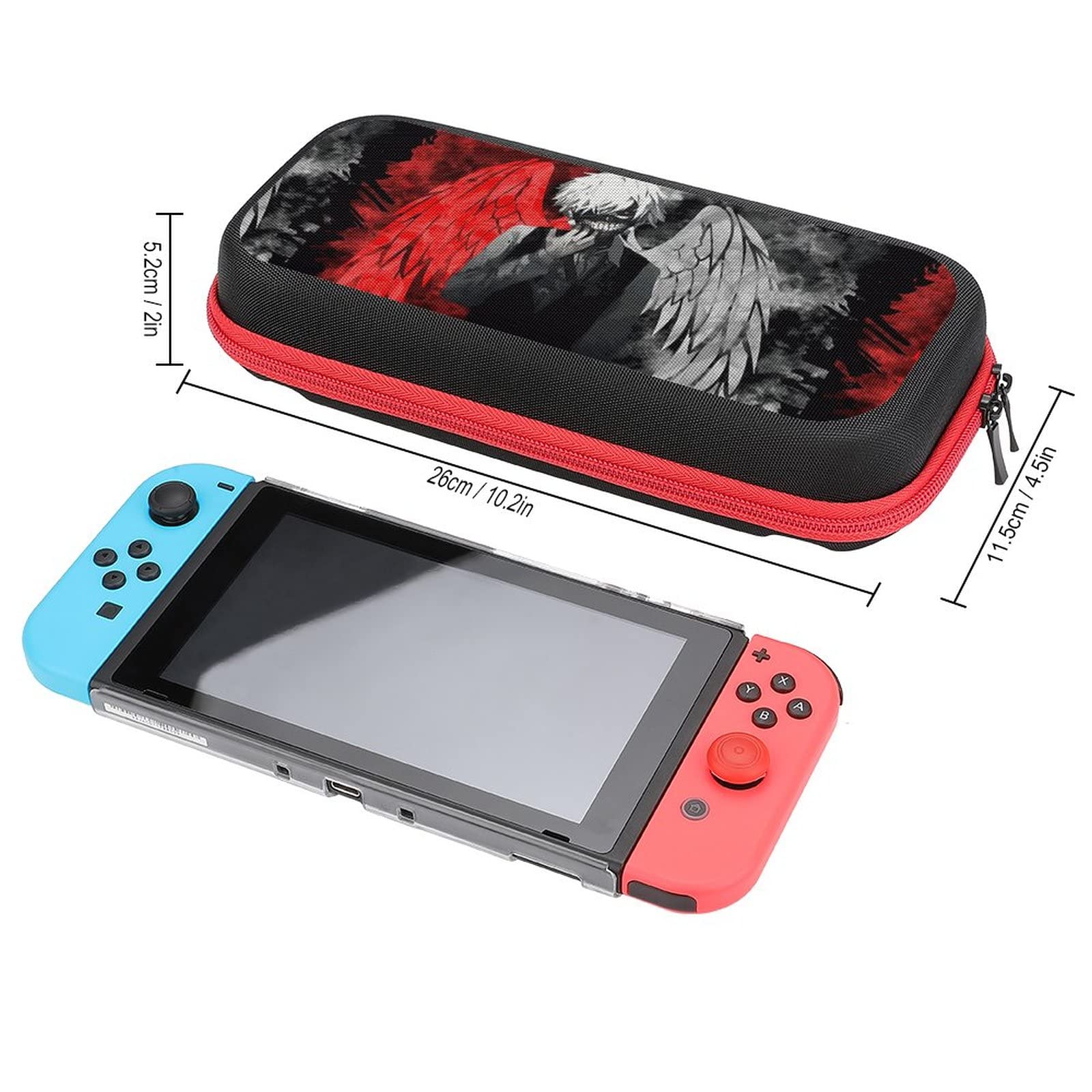 Carrying Case for Nintendo Switch, Anime Printing Protective Hard Shell Game Bag With 20 Game Card Slots for Nintendo Switch Console & Accessories