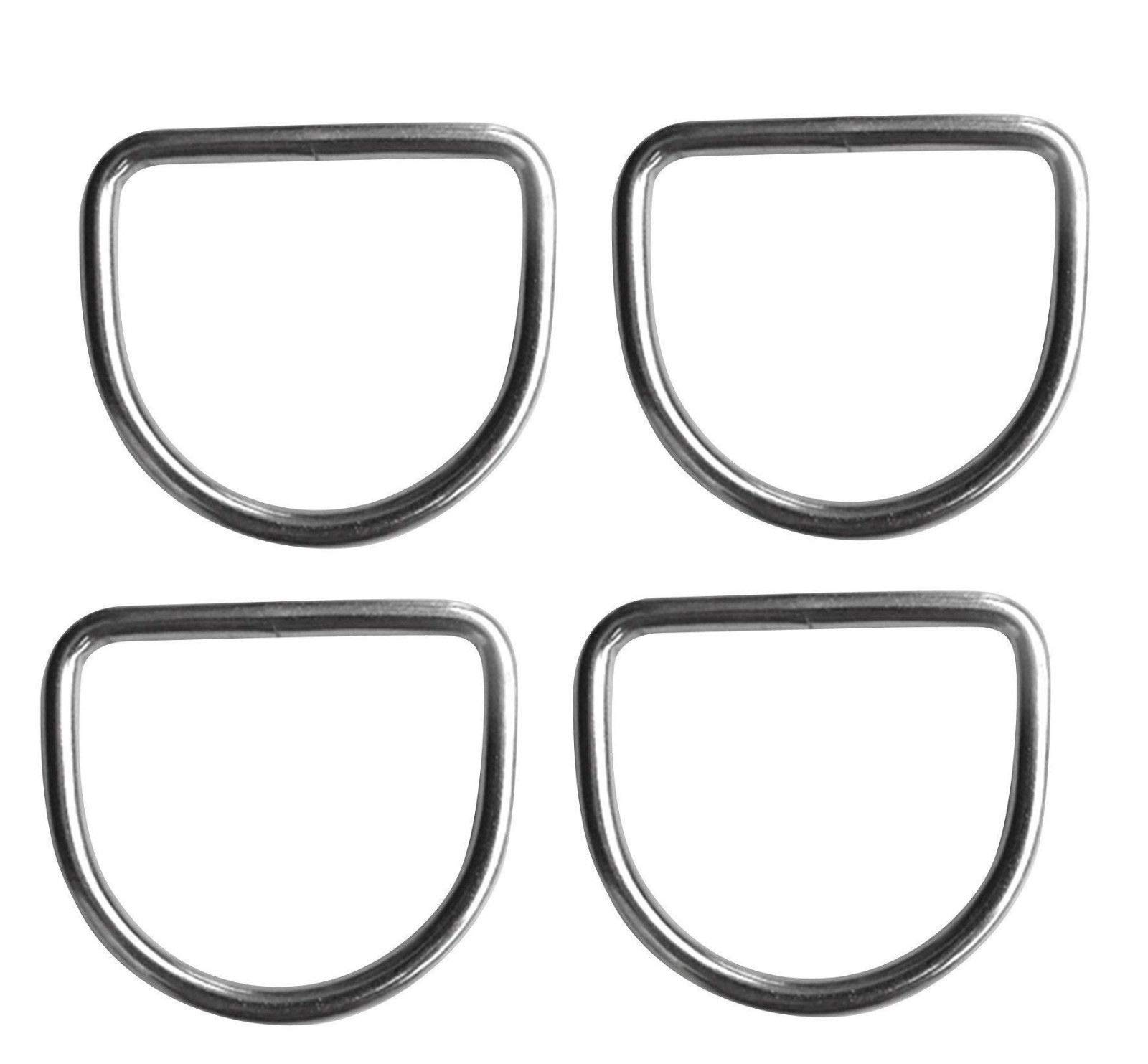 clicknship 4 x Scuba Diving 316 Stainless Steel 2" D-Ring Techincal Diving