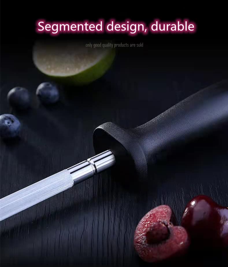 Eczixnczo Knife Sharpening Rod Steel Professional Kitchen Sharpener Honing Rods knife honing rod13 Inch Steel Rod