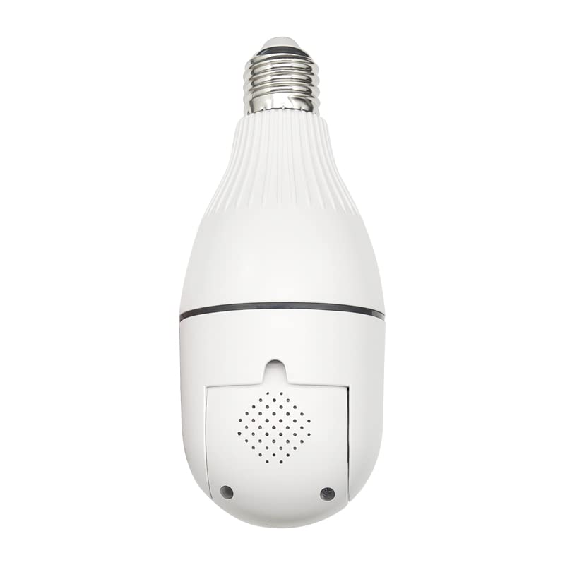 EVERSECU HD 2K 3.0MP Wireless PTZ Security Camera with E27 Light Connector, Motion Auto Tracking, 2 Way Audio, Spotlight Night Vision, ICSEE APP, WiFi Screw-in CCTV Camera