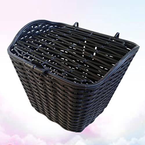 CLISPEED Bike Basket Front Handlebar Bicycle Bicycle Basket Detachable Bicycle Accessories Black