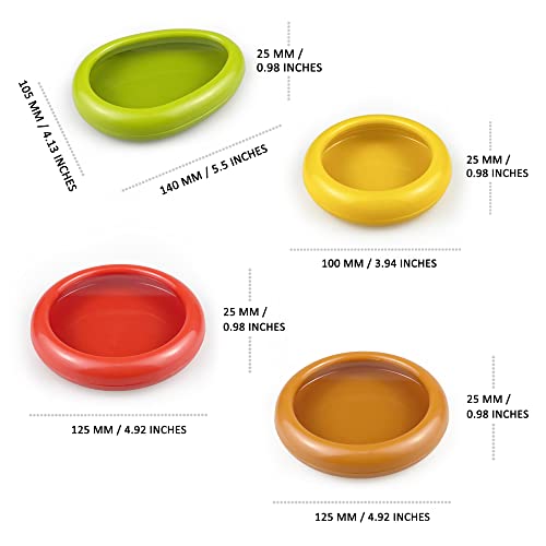 Fruit and Vegetable Shaped Savers Storage Onion Storage Tomato Saver Lemon Keeper and Avocado Saver Containers Set for Fridge Stretch Pod for Vegetable Crisper Makes Food Stays Fresh Longer, Pack of 4