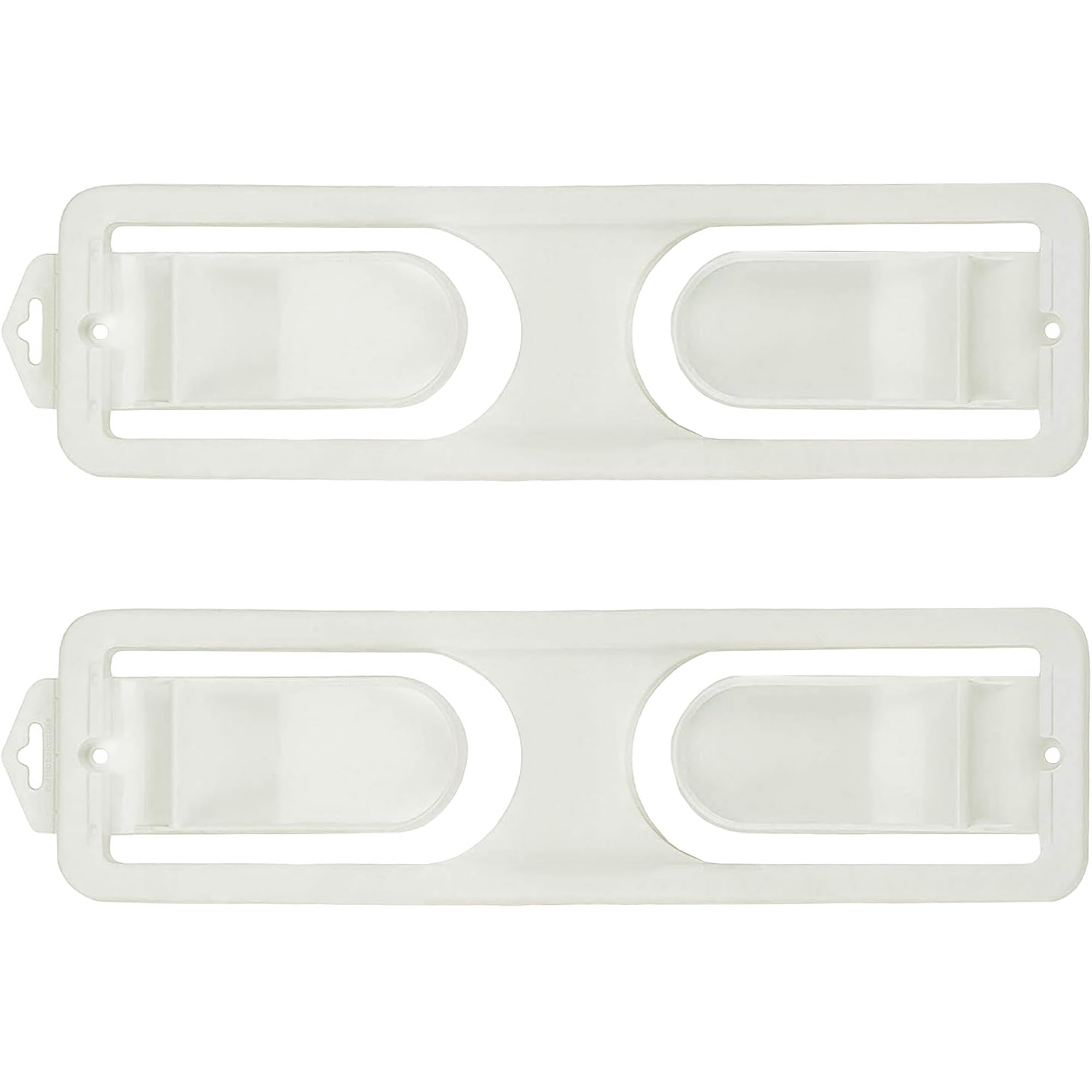 DecorRack Wall Mount Paper Towel Holder, Flexible Shatterproof -BPA Free- Plastic, Vertical or Horizontal Mount, Under Cabinet Folding Dispenser, Includes 2 Screws, Off White (2 Pack)