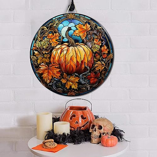 V VIBEPY 2D Flat All Over Printed, Pumpkin Wooden Sign, Fall Sign, Autumn Sign, Pumpkin Sign For Fall Decor, 8",12",18" Wood Sign, Autumn Decor, Fall Decorations (CSWS-EPHG-51197001)