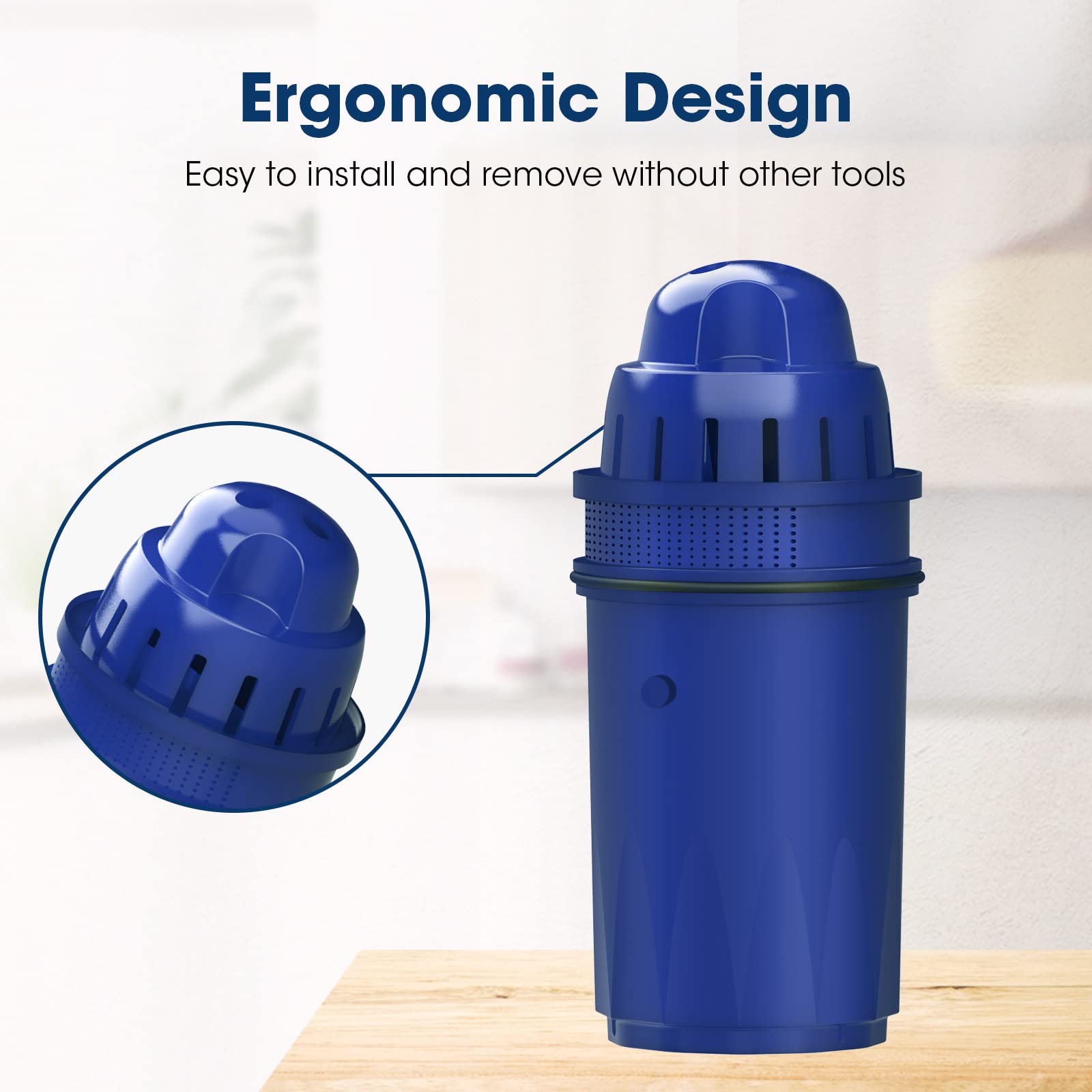 GLACIER FRESH CRF-950Z Filtration Pitcher Water Filter, Compatible with All PUR Pitchers and Dispensers System, PPF951K, CRF-950Z, PPF900Z, PPT700W, CR-1100C and DS-1800Z Water Filter, 3 PCS