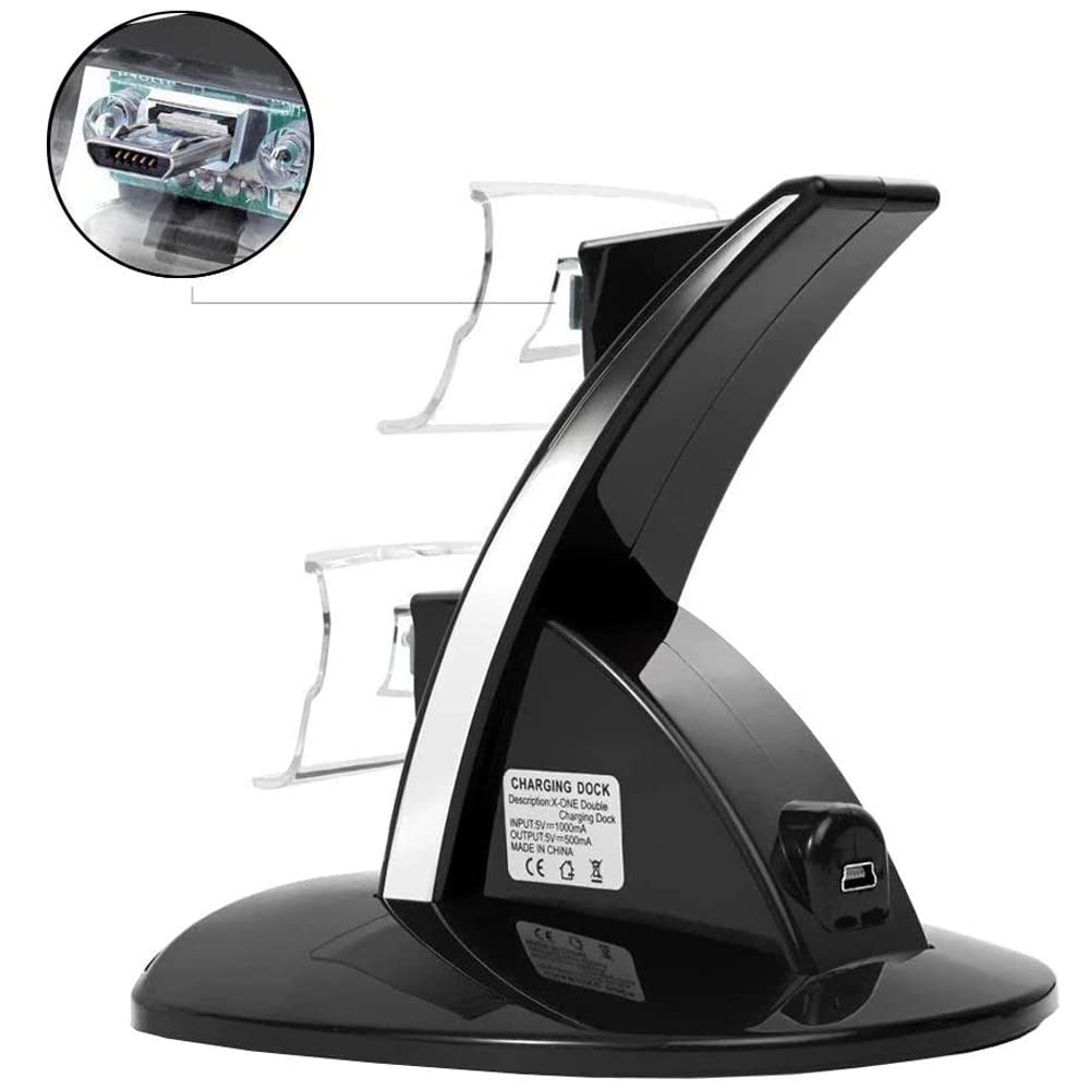 OSTENT LED Light Dual Charging Dock Station Charger for Xbox One Controller