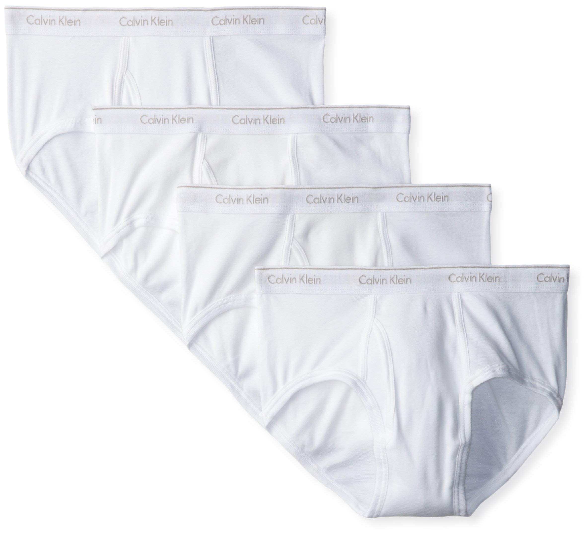 Calvin Klein Men's Cotton Classics Multipack Briefs, Pure White, Medium