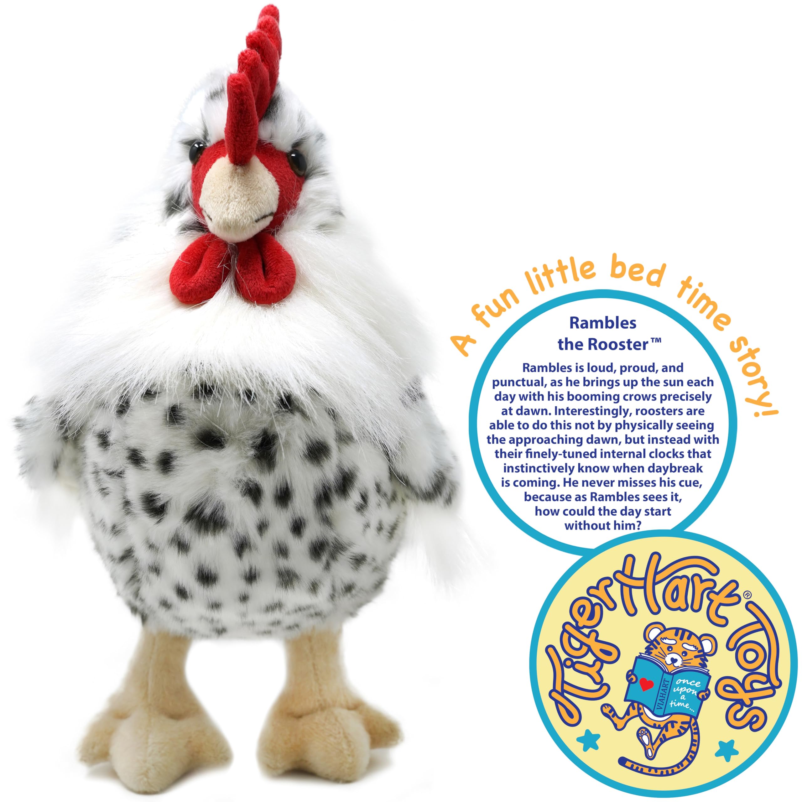TigerHart Rambles The Rooster - 15 Inch Stuffed Animal Plush