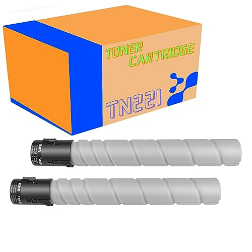CLOGGS TN221 Toner Cartridge for Konica Minolta, Compatible Bizhub C221s C221 C281 C7122 C7128 Printer Black*2