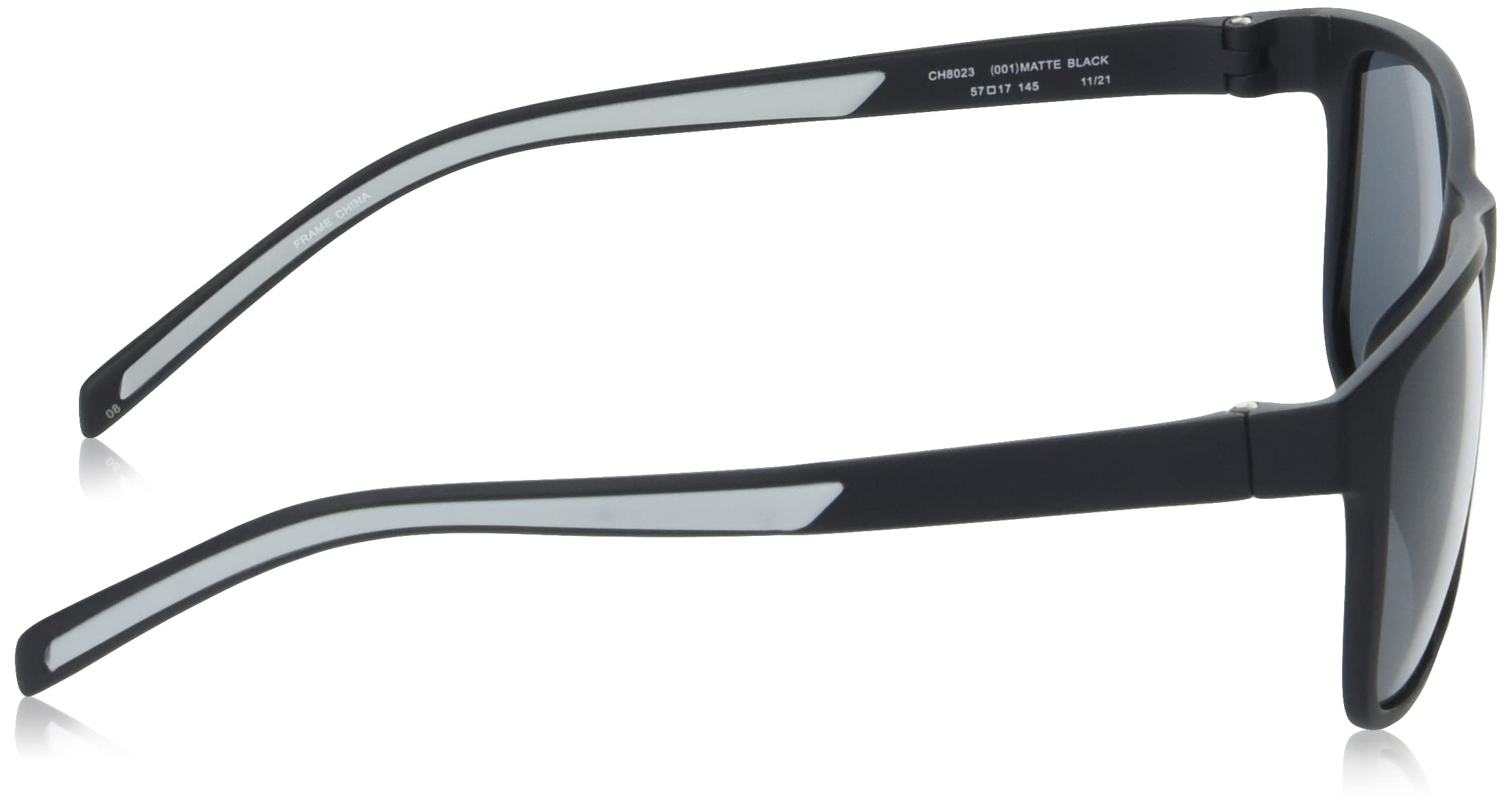 COLE HAAN Men's CH8023 Polarized Rectangular Sunglasses, Matte Black, One Size