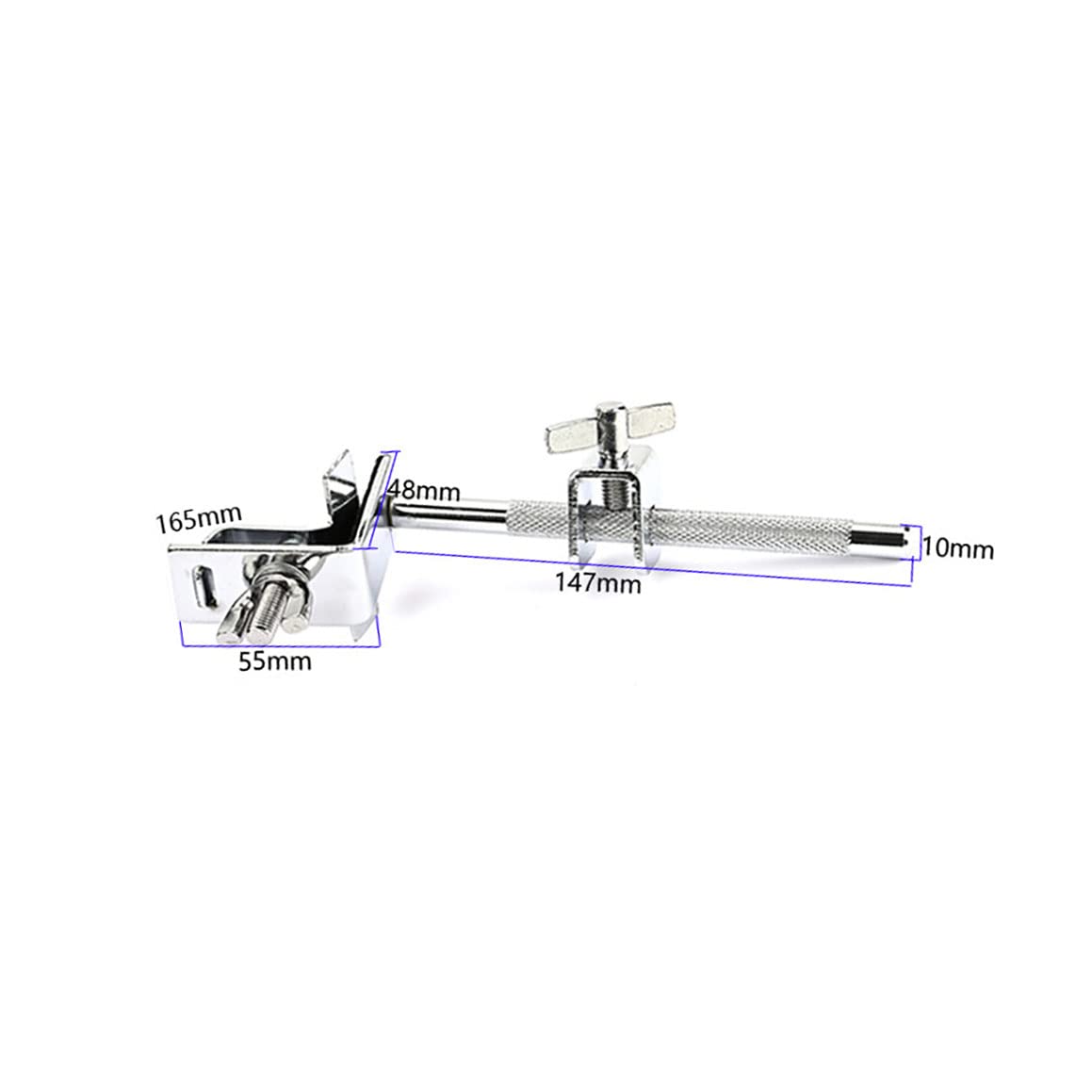 Cowbell Clamp, Bass Drum Hoop Mount Cowbell Holder Expansion Clip Adjustable Percussion Accessories
