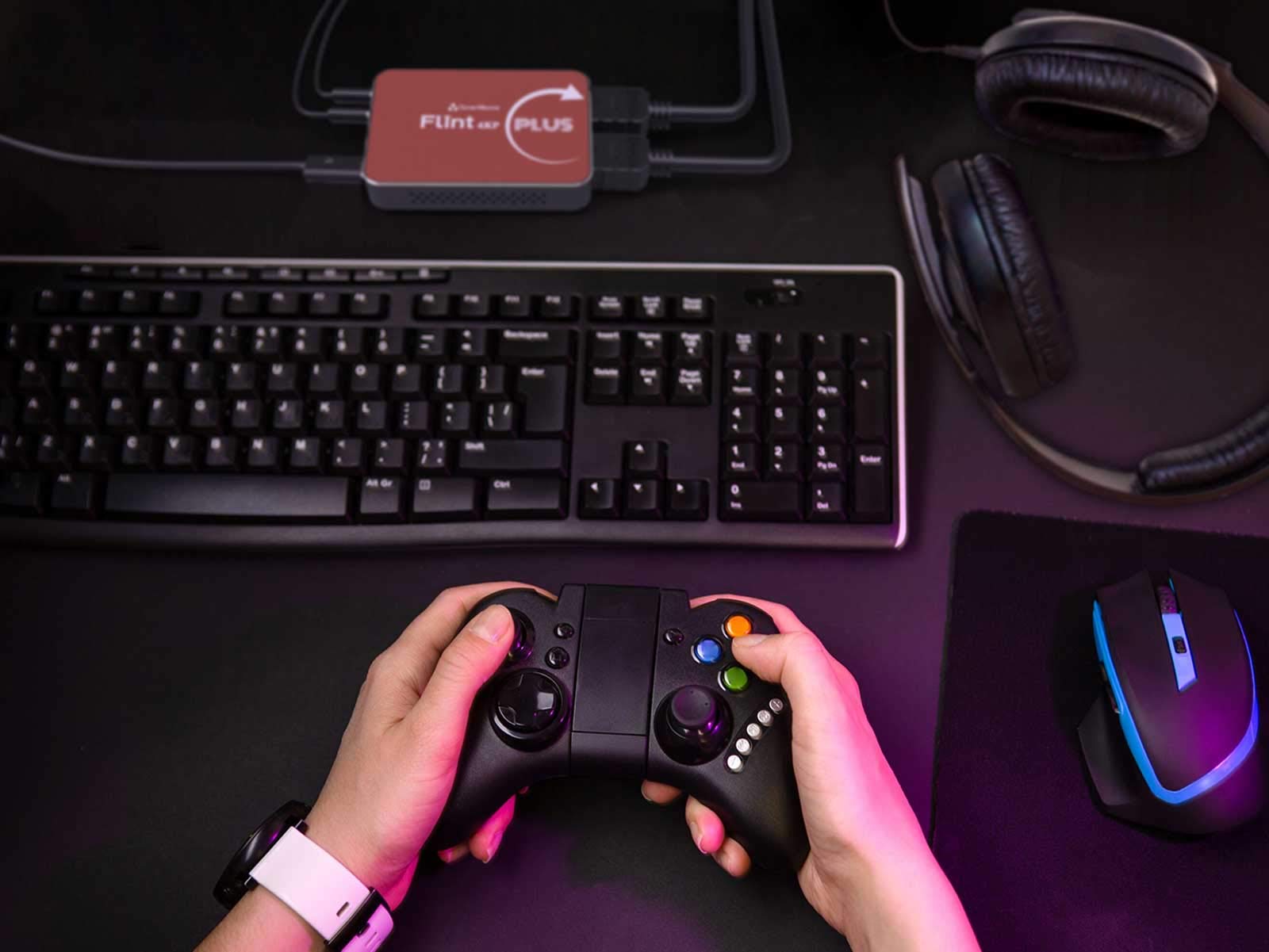 ClonerAlliance Flint 4KP Plus, 4K@60fps Passthrough, 1080p@60fps Video Capture with Mic Input, Ultra-Low Latency, Plug&Play. for Game Consoles, DSLR