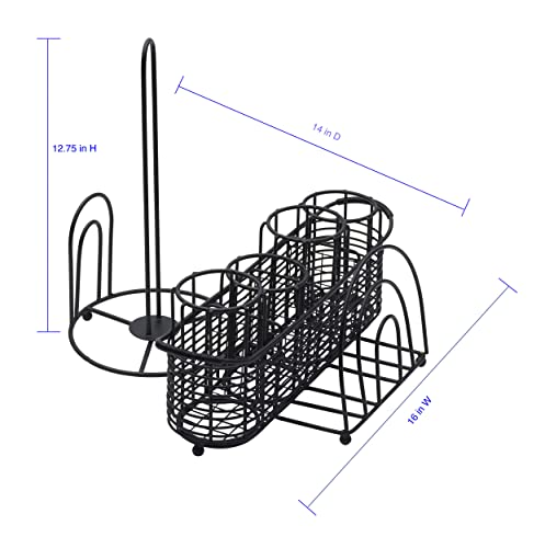 Gourmet Basics by Mikasa Gourmet Basics Art Deco Picnic Buffet Caddy with Paper Towel Holder